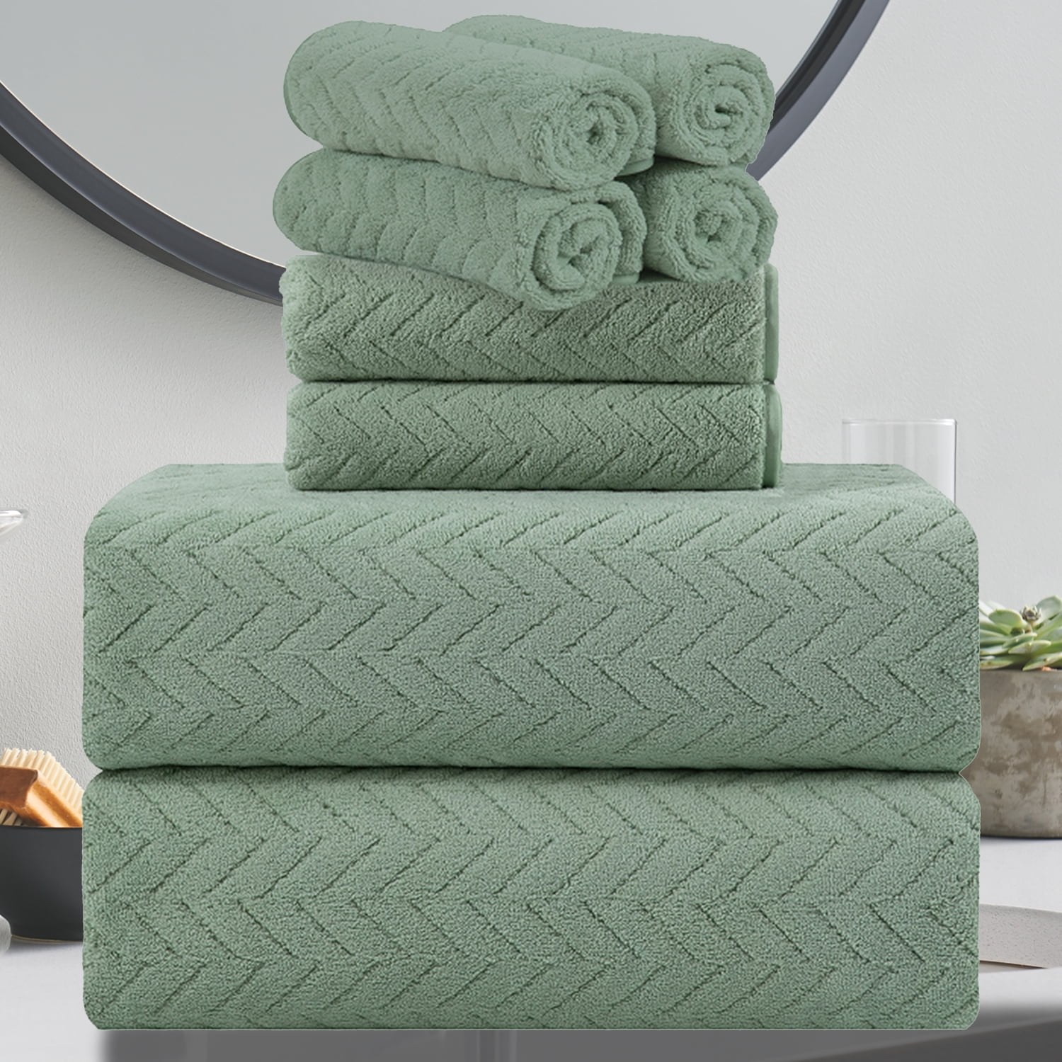 Anray Home 8 Piece Bath Towel Set |2 Oversized Large Bath Towels Sheet ...
