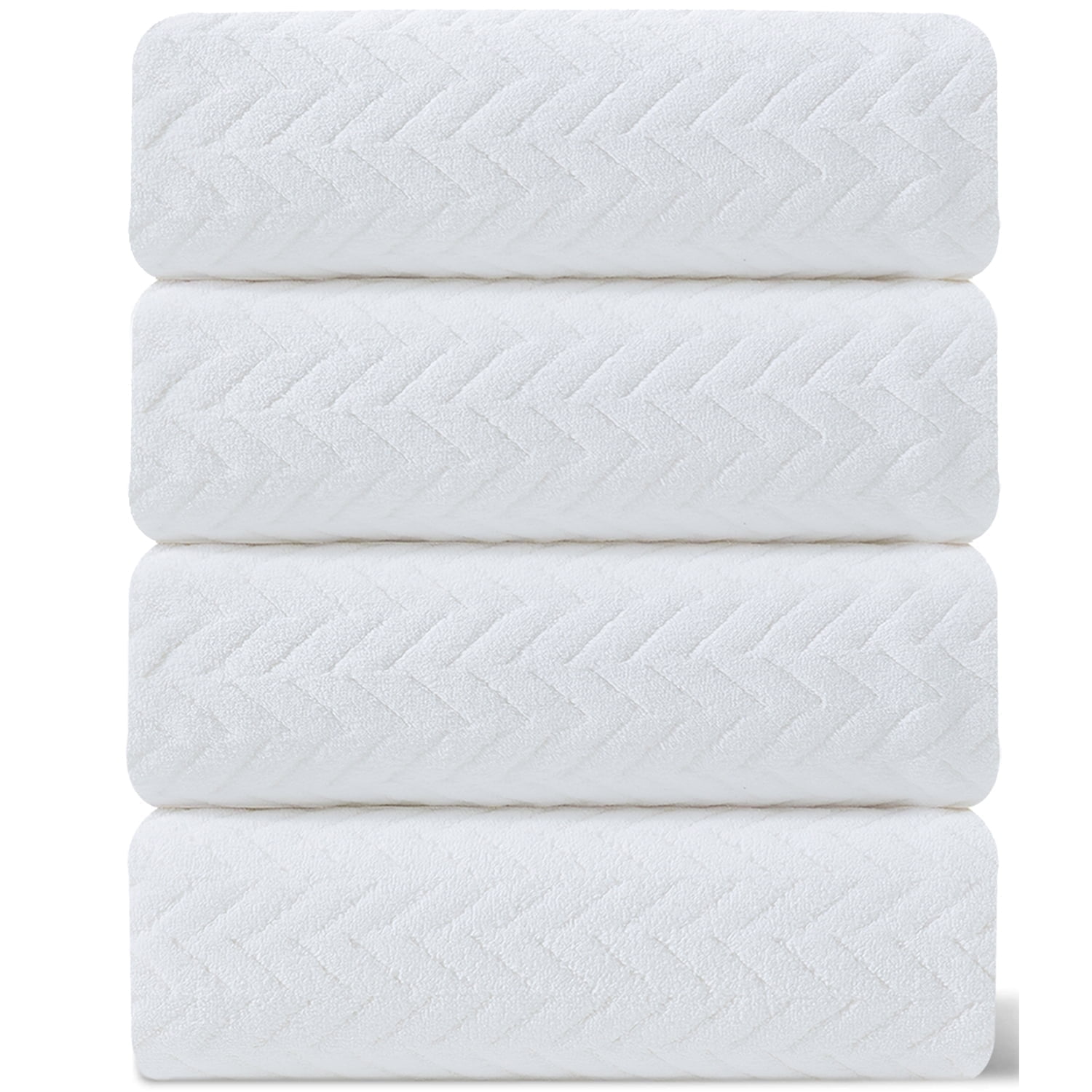 Anray Home Bath Towel Set 4 Pack Microfiber Bathroom Towel Plush Bath ...