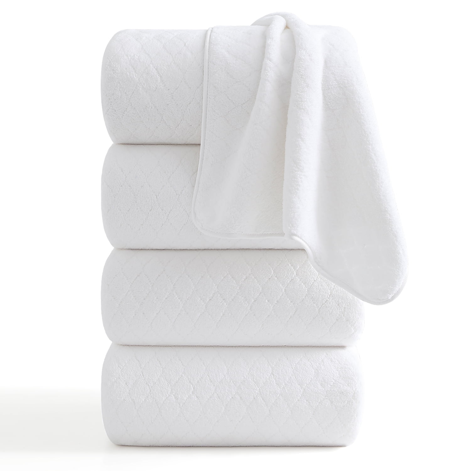 Beartech 4 Pack Microfiber Bath Towels Set - Soft Bathroom Towels ...