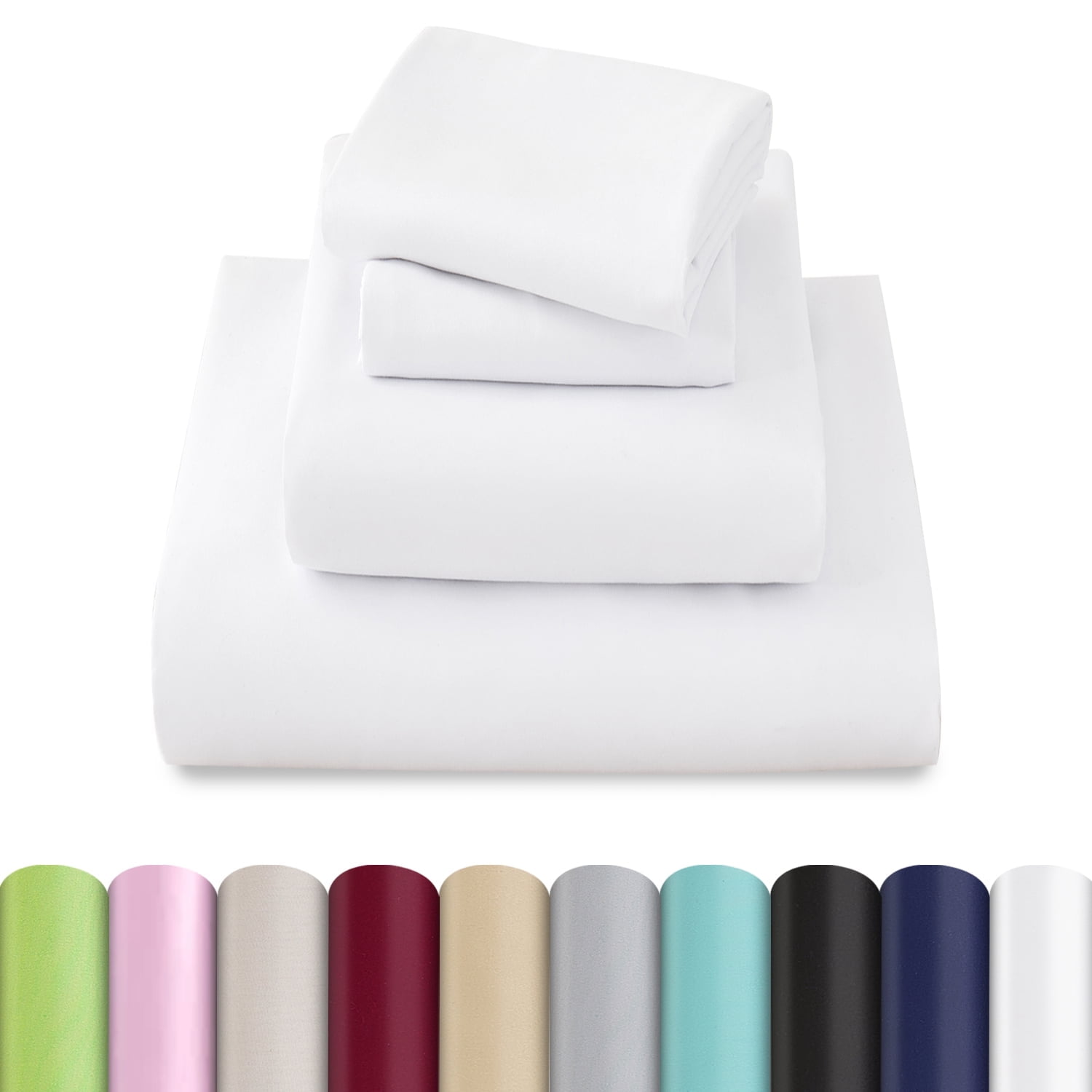 Beartech Polyester Bed Sheets Set 4 Piece Queen/Full Size Sheet Set ...