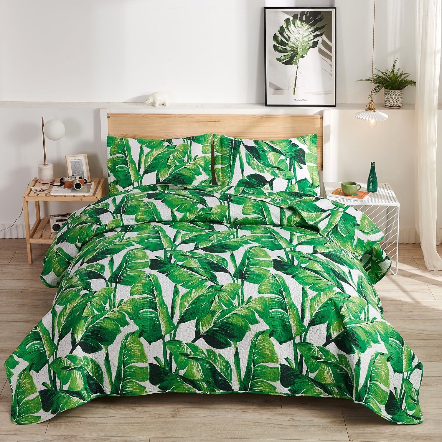 Anray Home King Size Rainforest Quilt Set, Lightweight Microfiber ...