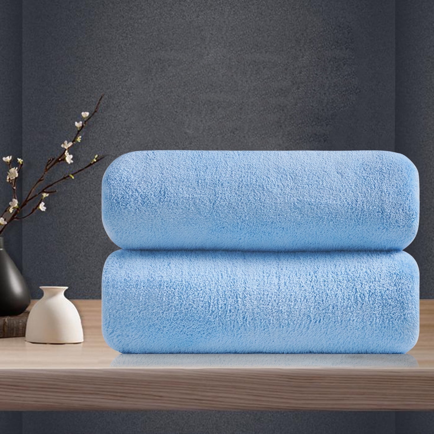 Anray Home Towel Set-2 Pack Hand Towel Set Soft Fluffy Microfibers ...