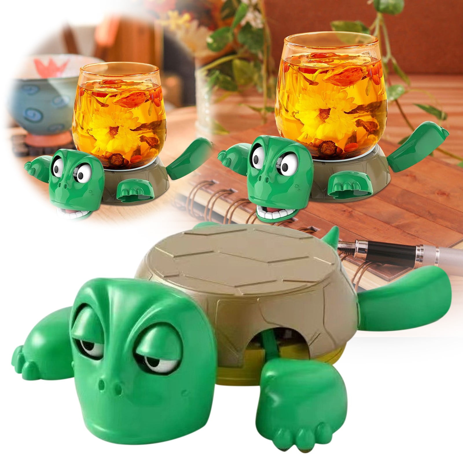 Anriop Turtle Cup Holder 3D Printed Creative Toy Open Eyed Turtle Funny ...