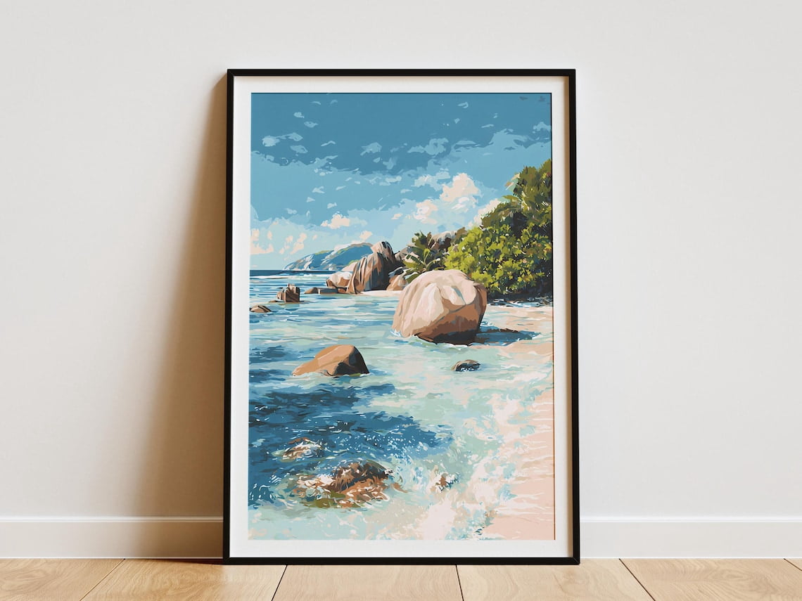 Anse Source Dargent Seychelles Beach Tropical Island Paradise Coastal ...