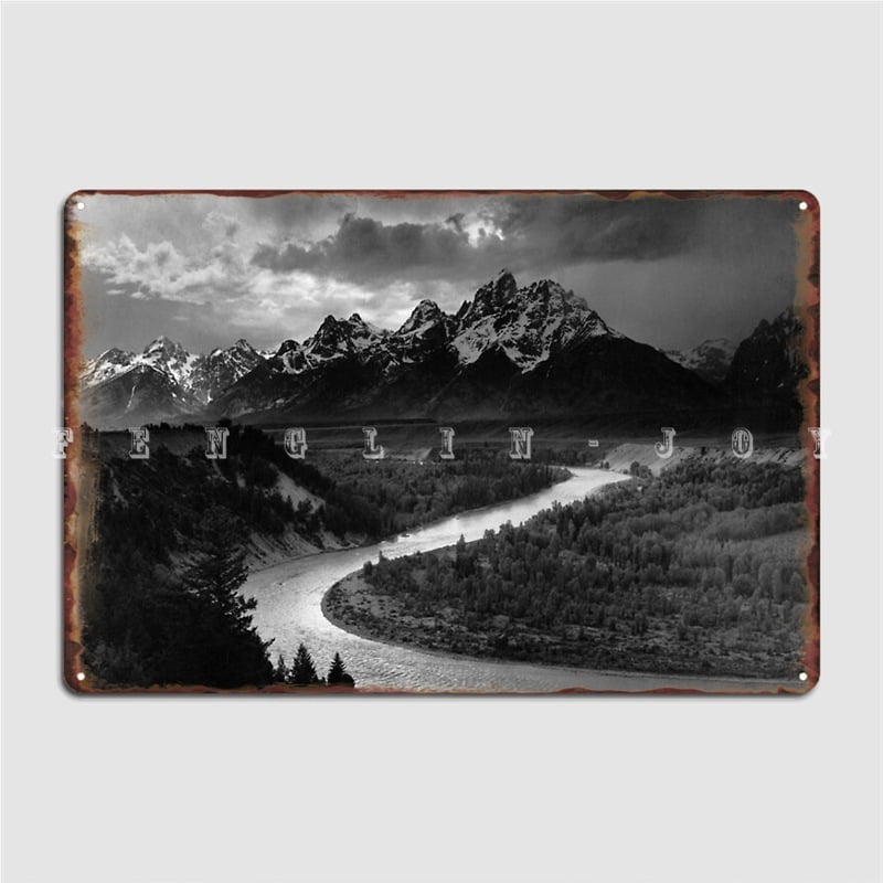 Ansel Adam The Tetons And The Snake River Poster Metal Plaque Cinema ...