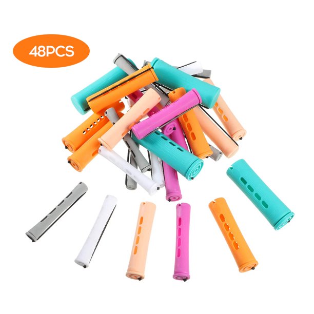 Anself 48Pcs Variety Pack Perm Rods for Hair - Sizes: 60mm- Colors ...