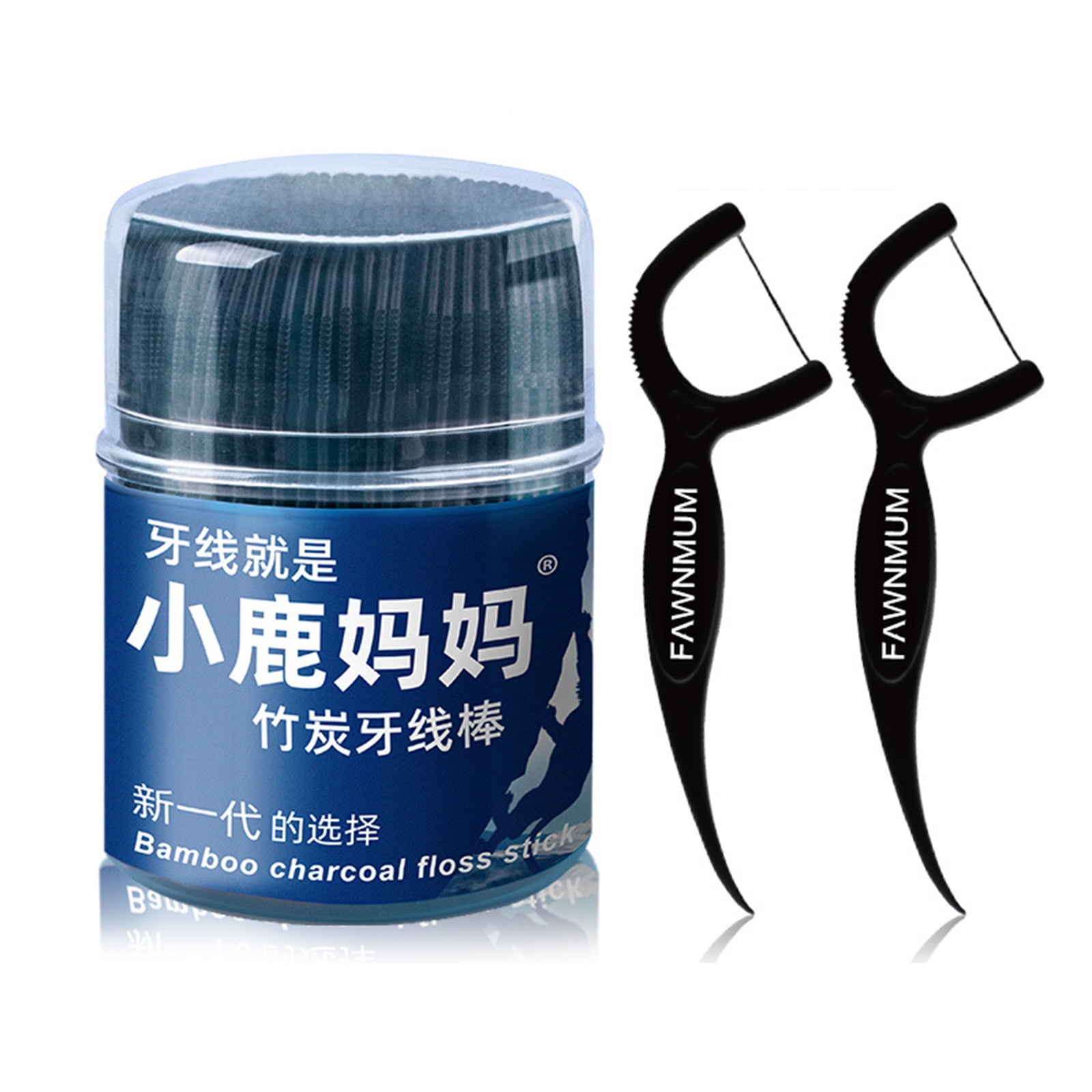 Anself 50pcs Toothpick 2-In-1 Floss Picks High Toughness Interdental ...