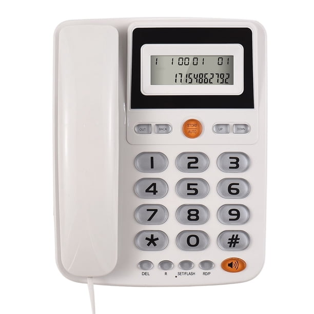 Anself Desktop Corded Landline Phone with Big Buttons and LCD Display ...