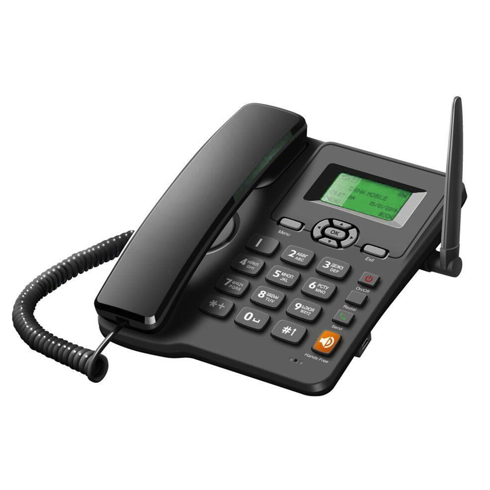 Anself ETS-6588 Cordless Phone with LCD Backlight, Black - Walmart.com