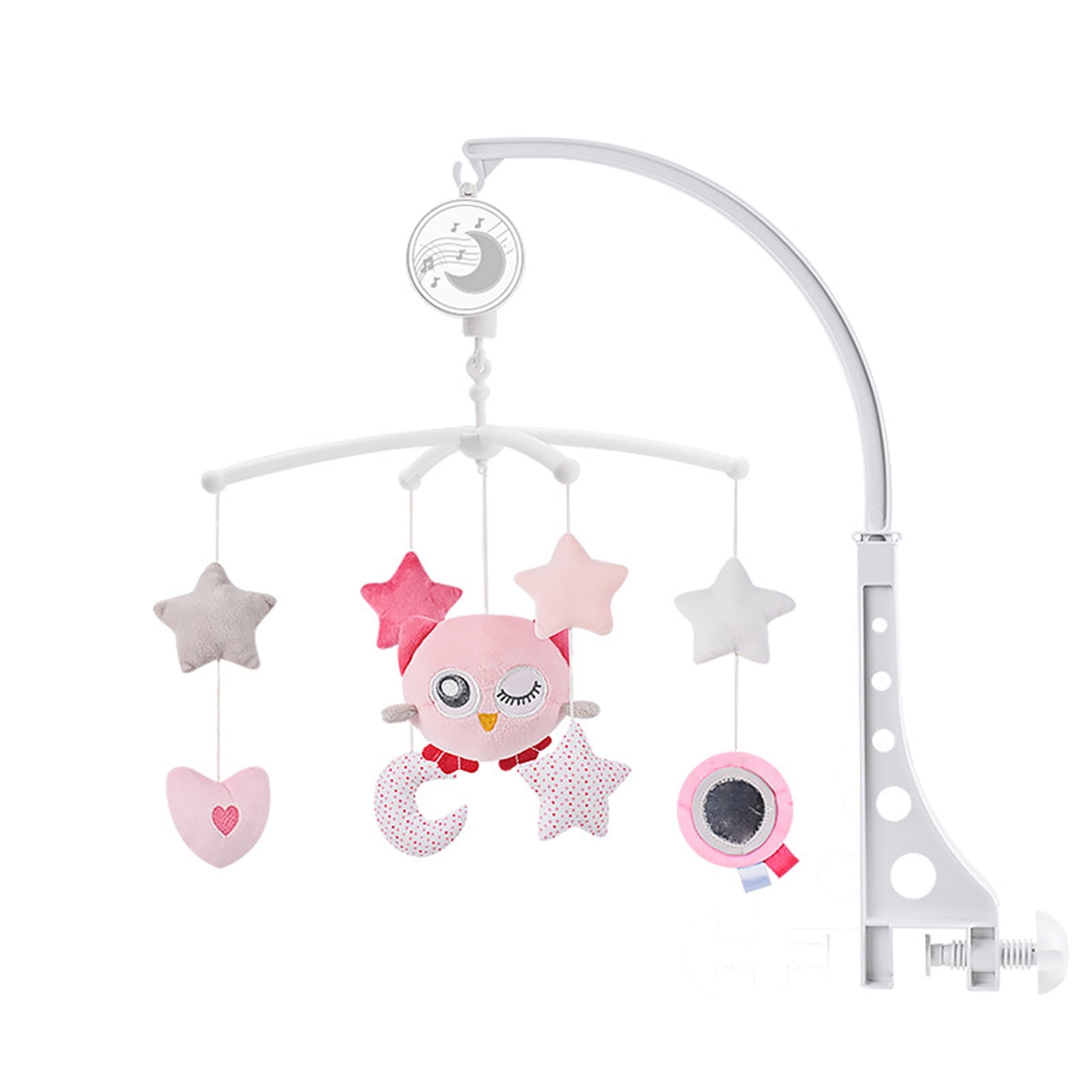 Anself Portable Musical Baby Crib Mobile with Rotating Toys, Sound for ...