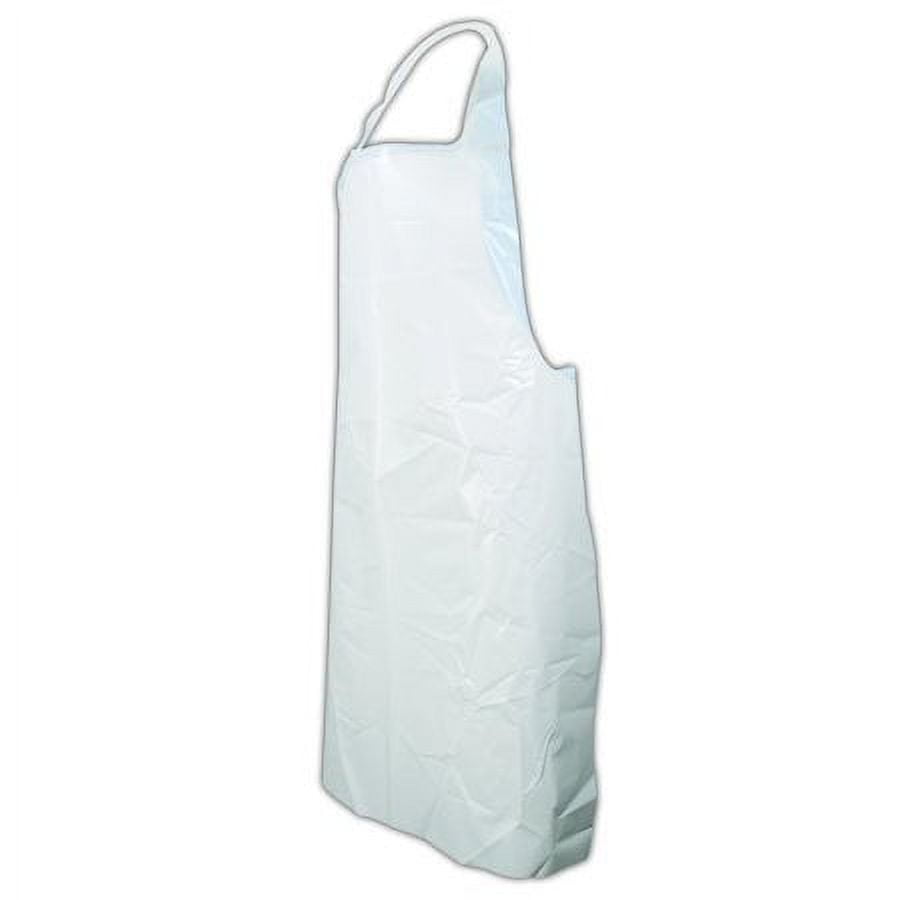 Ansell 28" X 45" White 1.75 Mil Embossed Polyethylene Disposable Apron ...
