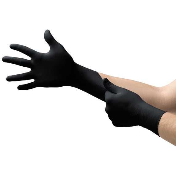Ansell Microflex MidKnight MK-296 Disposable Nitrile Gloves, 5.9mil ...