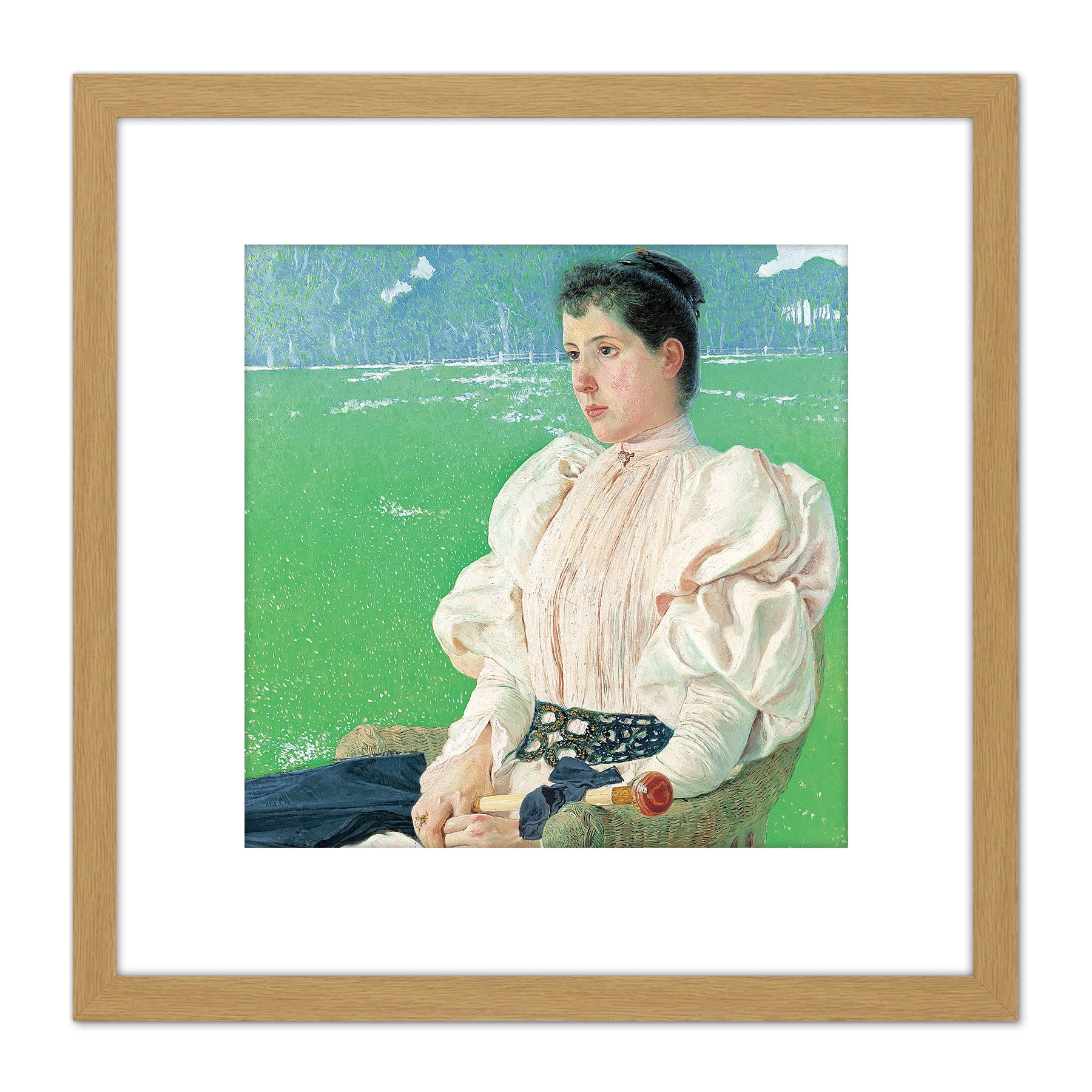 Anselmo Guinea Portrait Of A Lady Painting 8X8 Inch Square Wooden ...