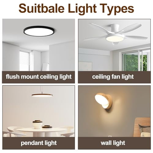 Ansen 2Packs Ceiling Fan Light Replacement Panel PCB, 6IN 24W 2439LM ...