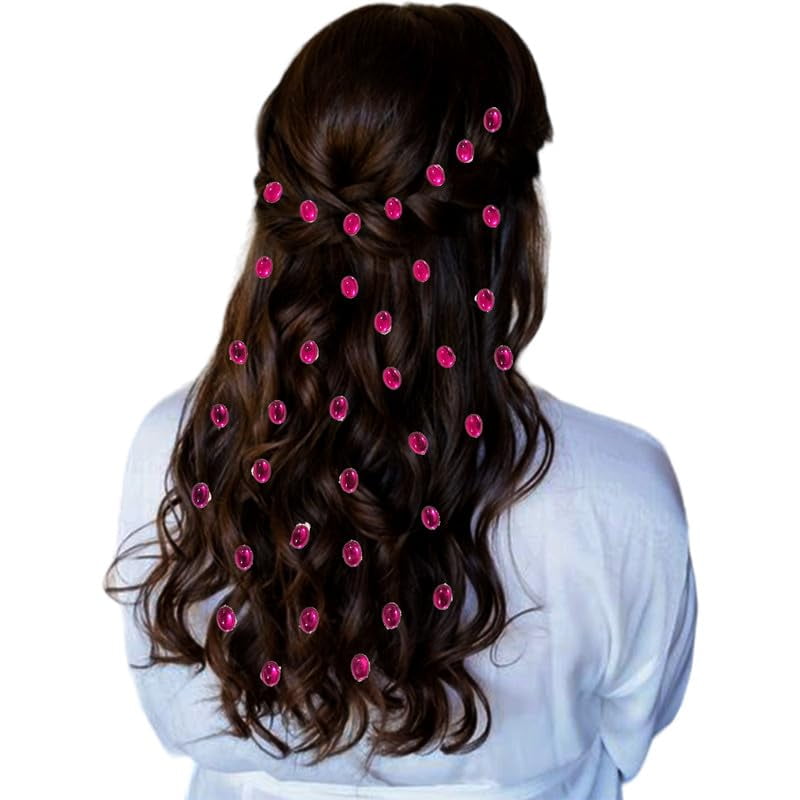 Ansh Glamorous Oval Hair Stickers EasytoUse Shiny Adhesive Accessories ...