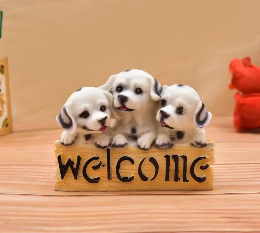Ansh Outlet Welcome Dog Showpiece Statue Home Dcor Figurine Door ...