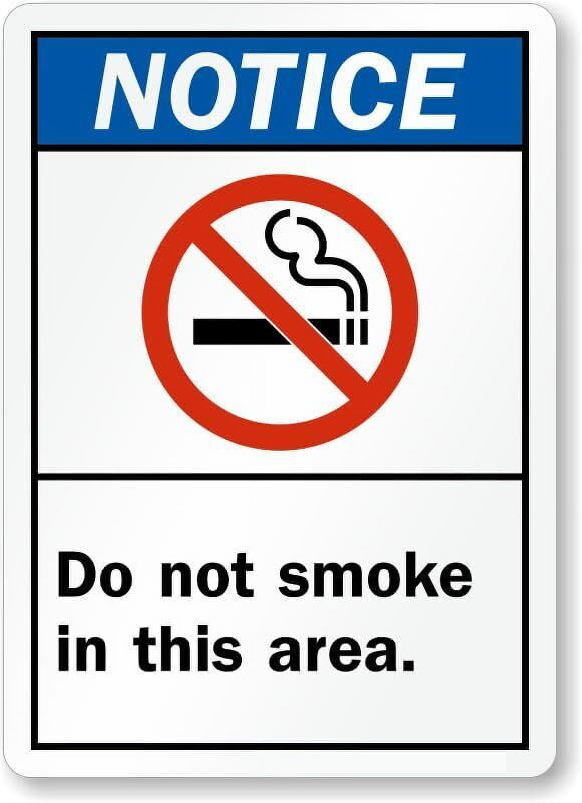 Ansi Do Not Smoke Area Weatherproof Metal Aluminum Sign Size: 16 x 12 ...