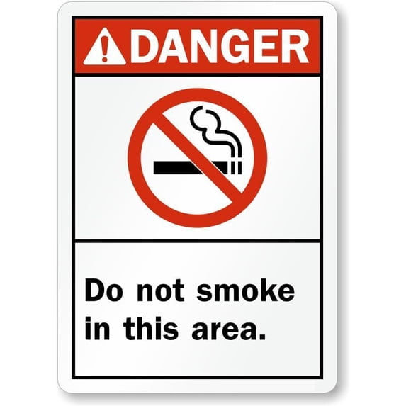 Ansi Do Not Smoke Area Weatherproof Metal Aluminum Sign Size: 8 x 12 ...
