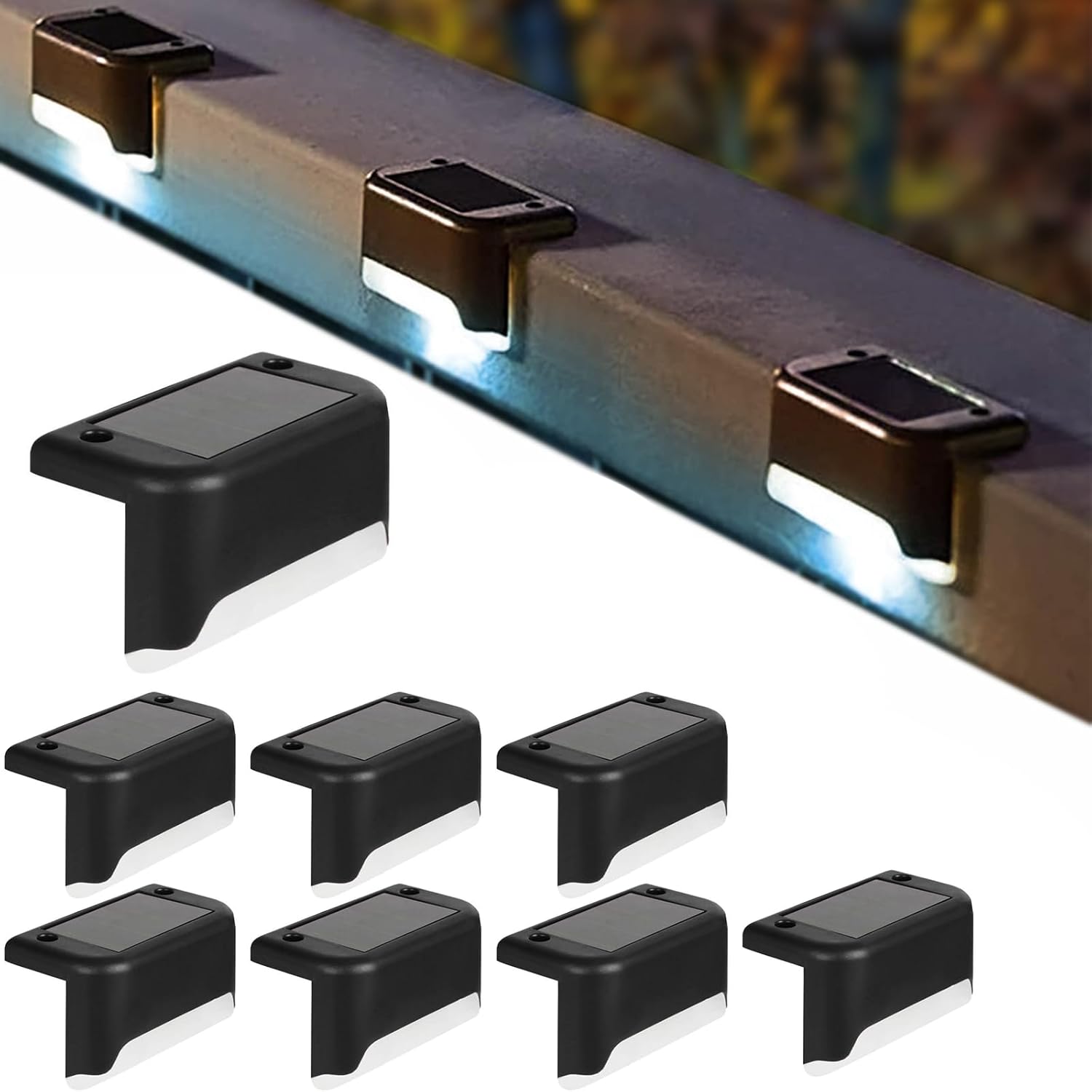 Ansightse Solar Lights, 4/8 Pack 3 Colors Ansightse Solar Deck Lights ...