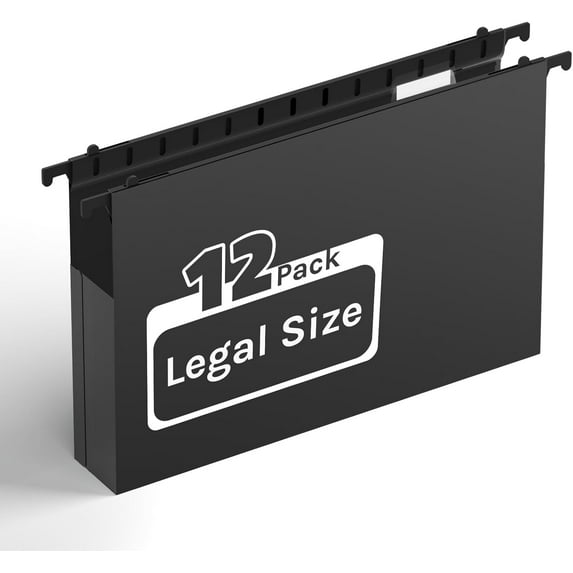 Ansook 24 Pack Plastic Legal Hanging File Folders, 1” & 2" Expanding ...
