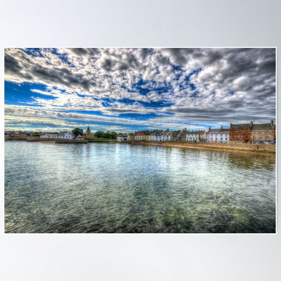 Anstruther Beach Fife Scotland Poster Wall Art, Modern Wall Decor For ...