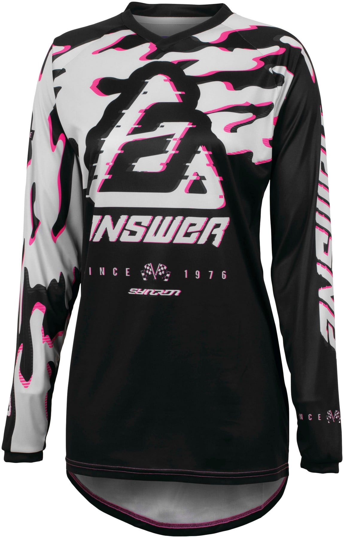 Answer 23.5 Syncron Meltdown Jersey Black/Magenta/Grey Womens - Large - Walmart.com
