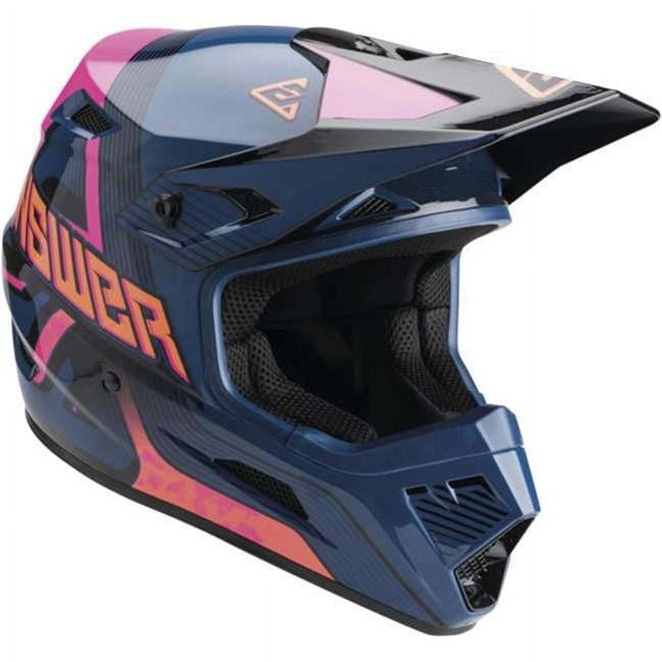 Answer 447777 AR1 Vendetta Youth Off-Road Helmet, Dark Blue, Rhodamine ...
