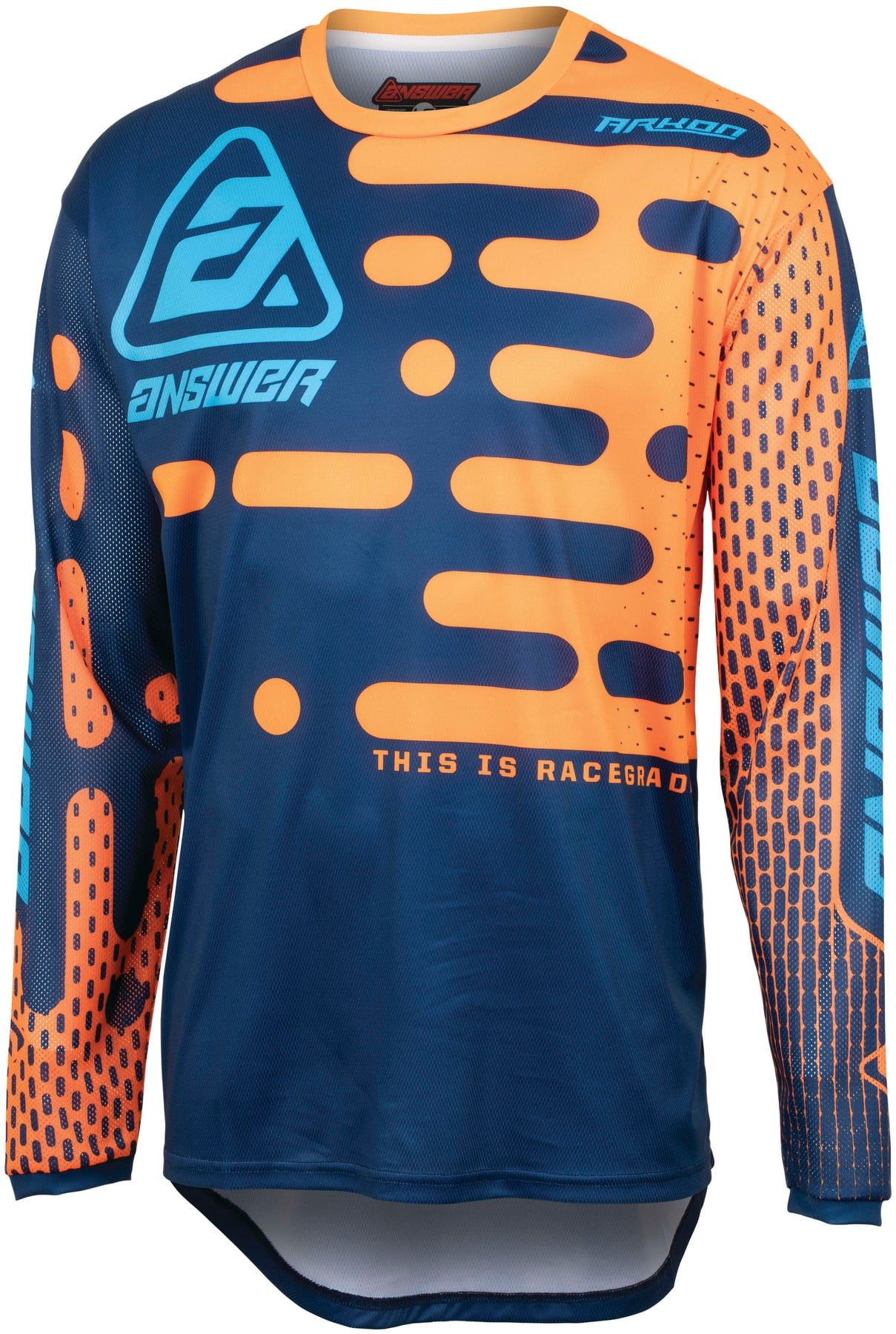 Answer A23.5 Arkon Boost Mens MX Offroad Jersey Navy/Hyper Orange XL - Walmart.com