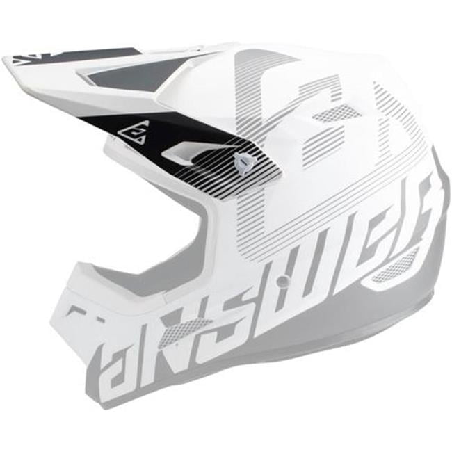 Answer AR1 V2 Bold Youth Helmet Replacement Visor/Peak White/Black - Walmart.com