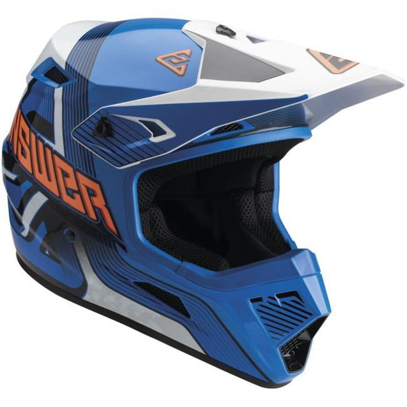 Answer AR1 Vendetta Helmet Blue/White/Orange Youth - Large - Walmart.com