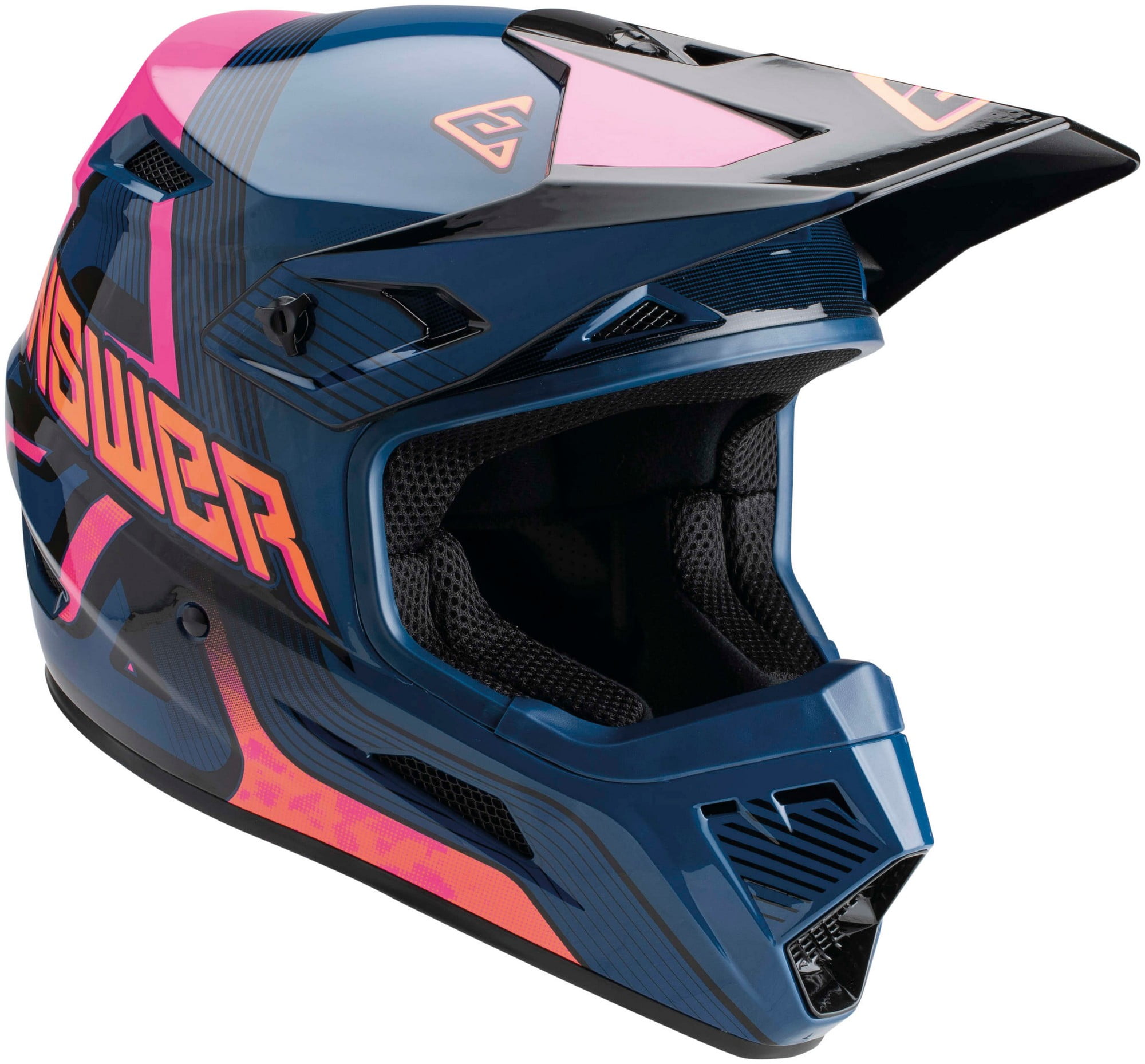 Answer AR1 Vendetta MX Offroad Helmet Dark Blue/Rhodamine XL - Walmart.com
