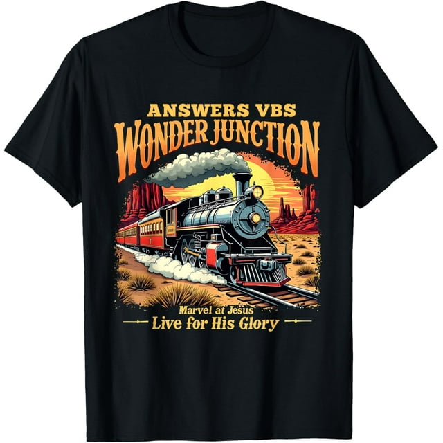 Answers VBS Wonder Junction Christian Train Theme Design T-Shirt Faith ...