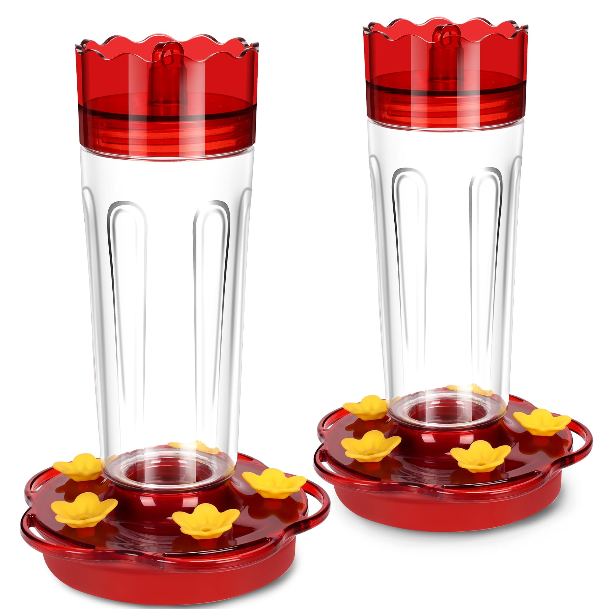 Ant Bee Proof Hummingbird Feeders 2 Pack 15oz, Red Plastic Outdoor ...