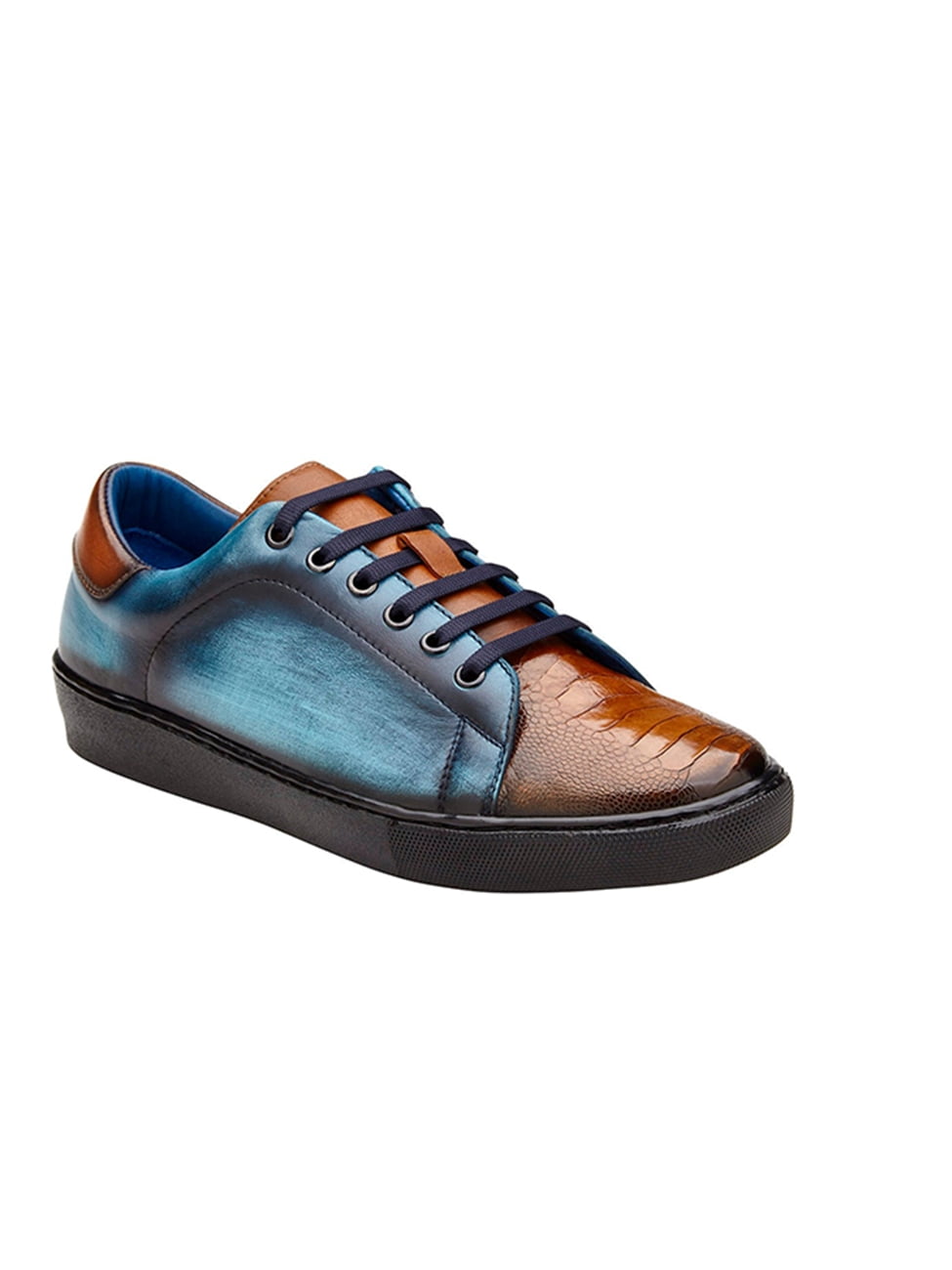 Ant. Brandy/Ant. Ocean Blue Ostrich Stone Shoe 9 - Walmart.com