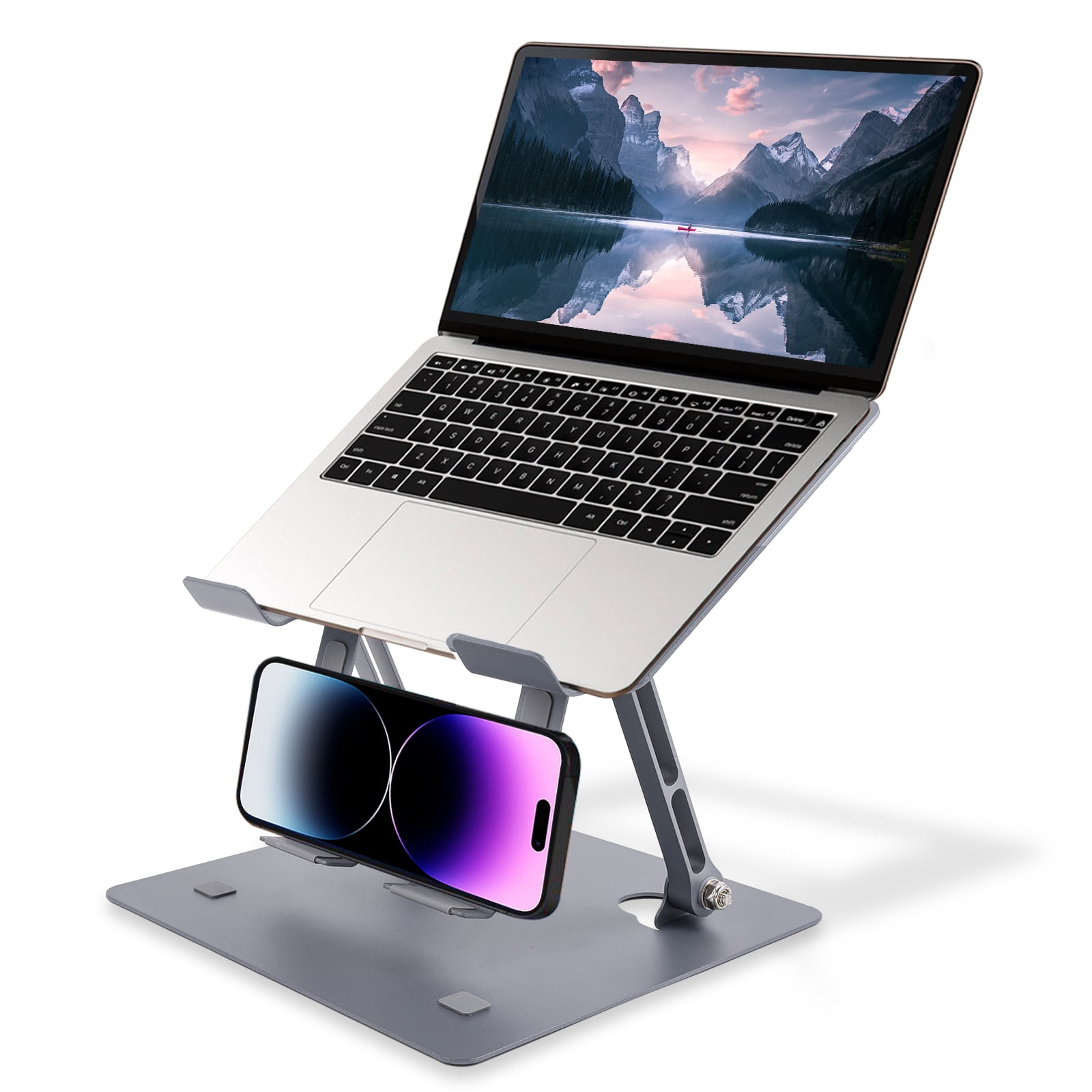 Ant Class Adjustable Laptop Stand with Integrated Smartphone Holder ...