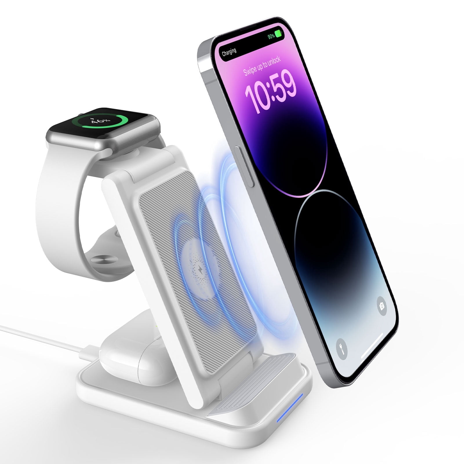 Ant Class Charging Station for Apple Multiple Devices, 3 in 1 Fast ...