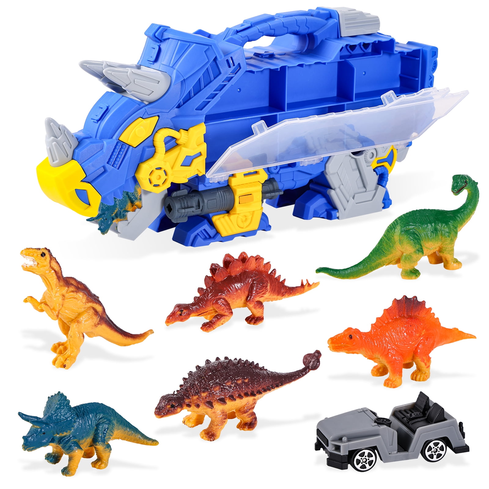 Ant Class Dinosaur Toys Storage Carrier for Kids with 6 Mini Dinosaurs ...