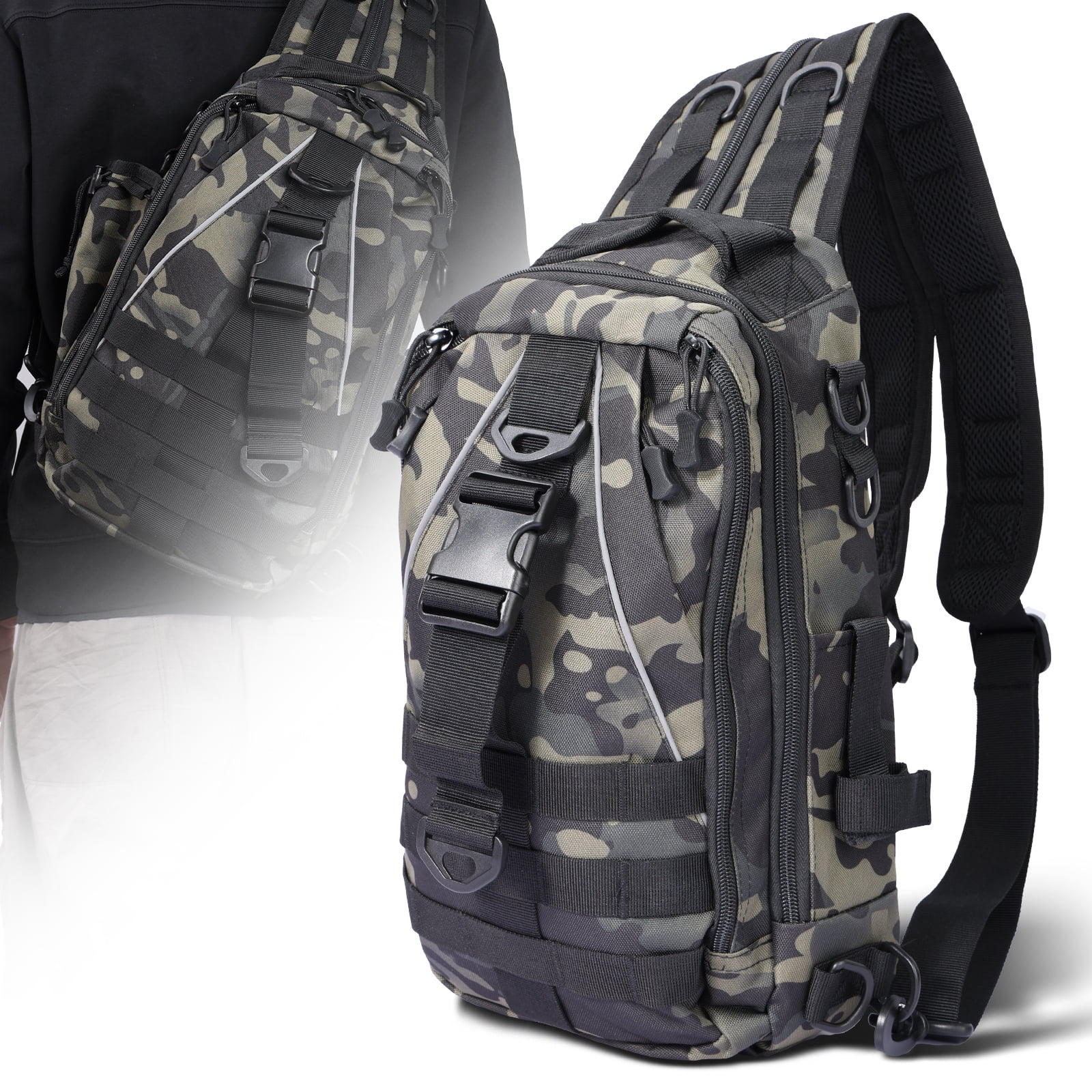 Ant Class Fishing Gear Backpack - Tackle Box, Sling Bag with Rod Holder ...