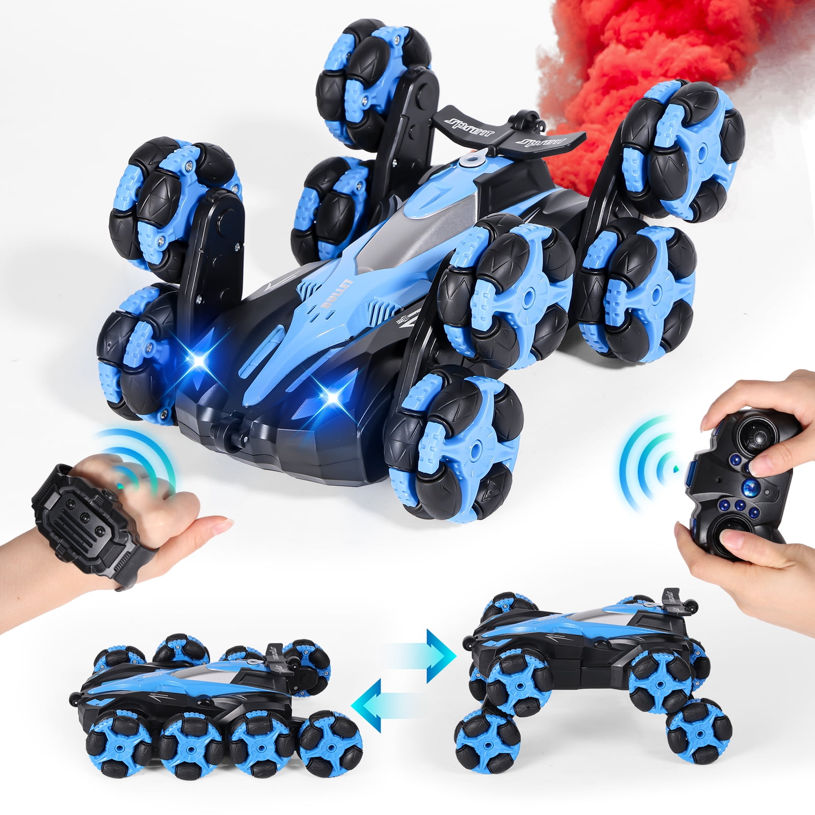 Ant Class RC Climbing Car, 2.4GHz Drift Stunt, 8 Wheels, Spray ...