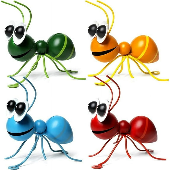 Ant Decor Metal Garden Wall Art Set of 4 Ants Figurines for Outdoor ...