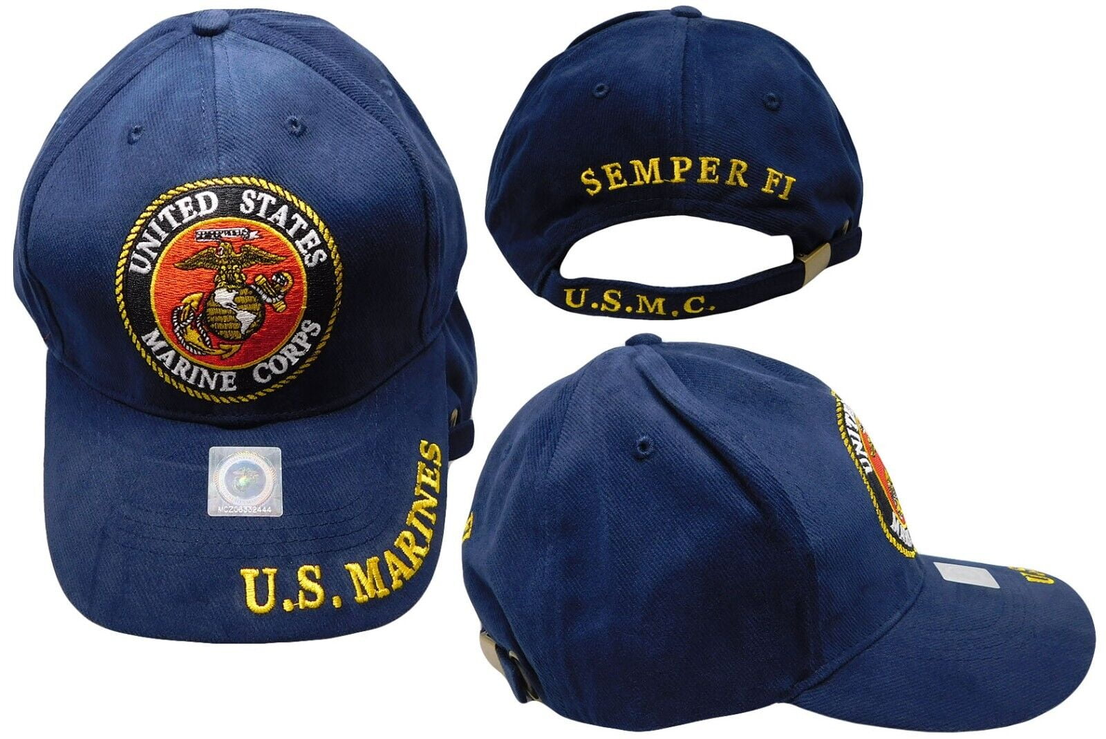 Ant Enterprises U.S MILITARY MARINE CORPS EMBROIDERED BLUE HAT CAP ...
