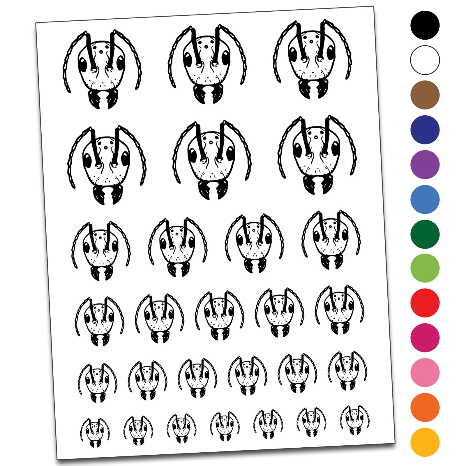 Ant Head Insect Water Resistant Temporary Tattoo Set Fake Body Art ...