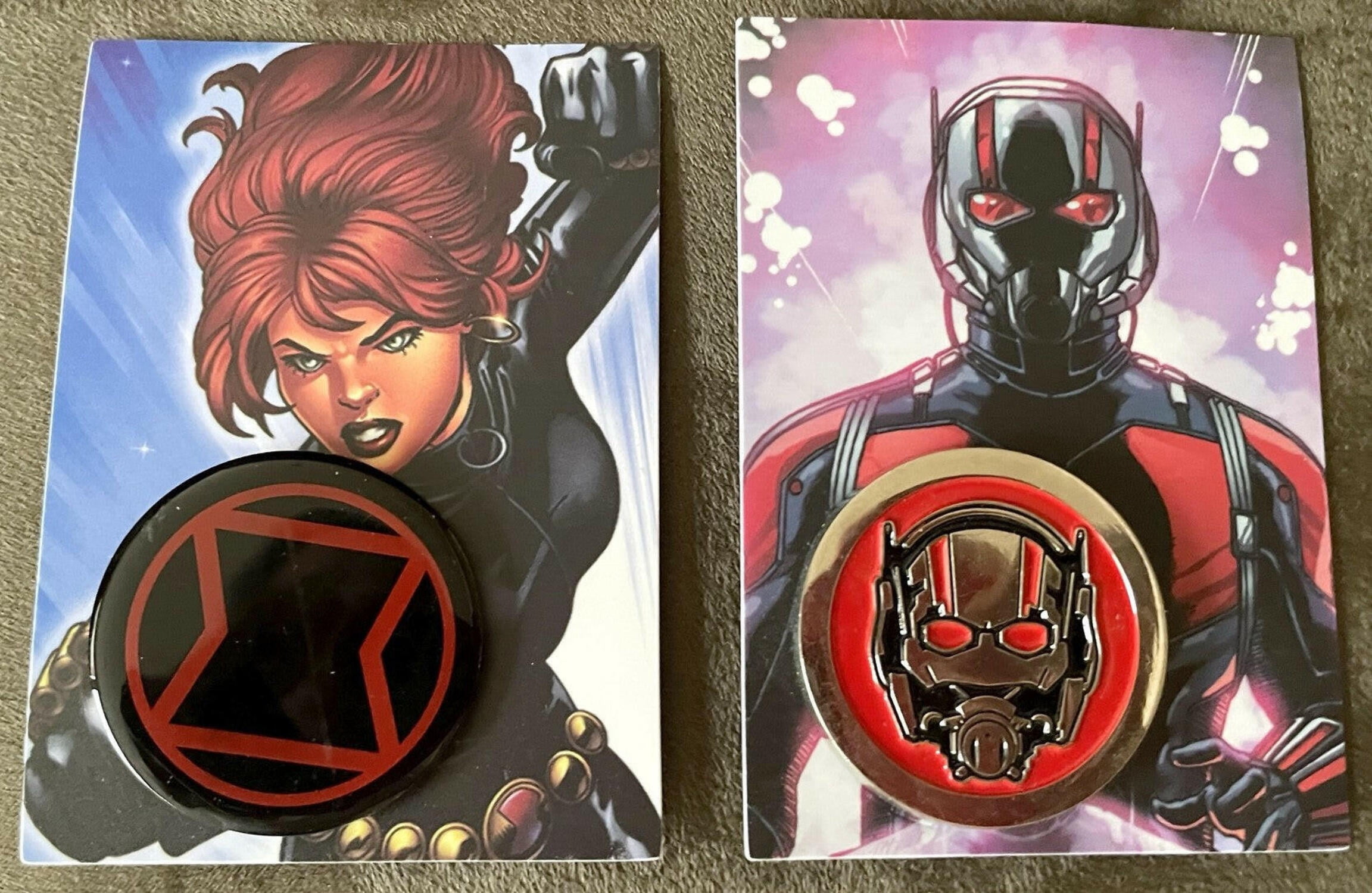 Ant-Man and Black Widow 2015 Marvel Metal NECA Avengers metal logo pins ...