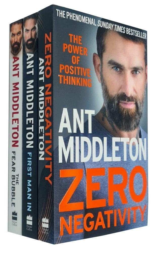 Ant Middleton Collection 3 Books Set (Zero Negativity, The Fear Bubble ...