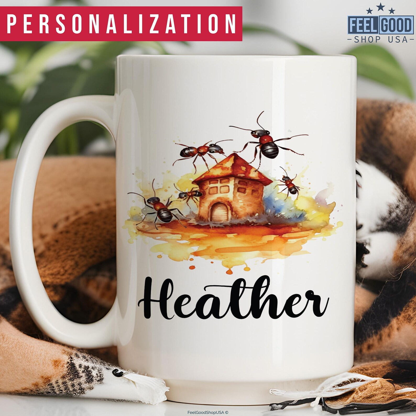 Ant Mug Personalized Ant Gift, Custom Ant Cup With Name, Ant Name Mug ...
