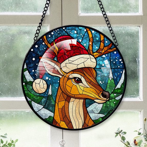 Ant Ornament Christmas 2025, Ant Stained Glass Window Hanging ...