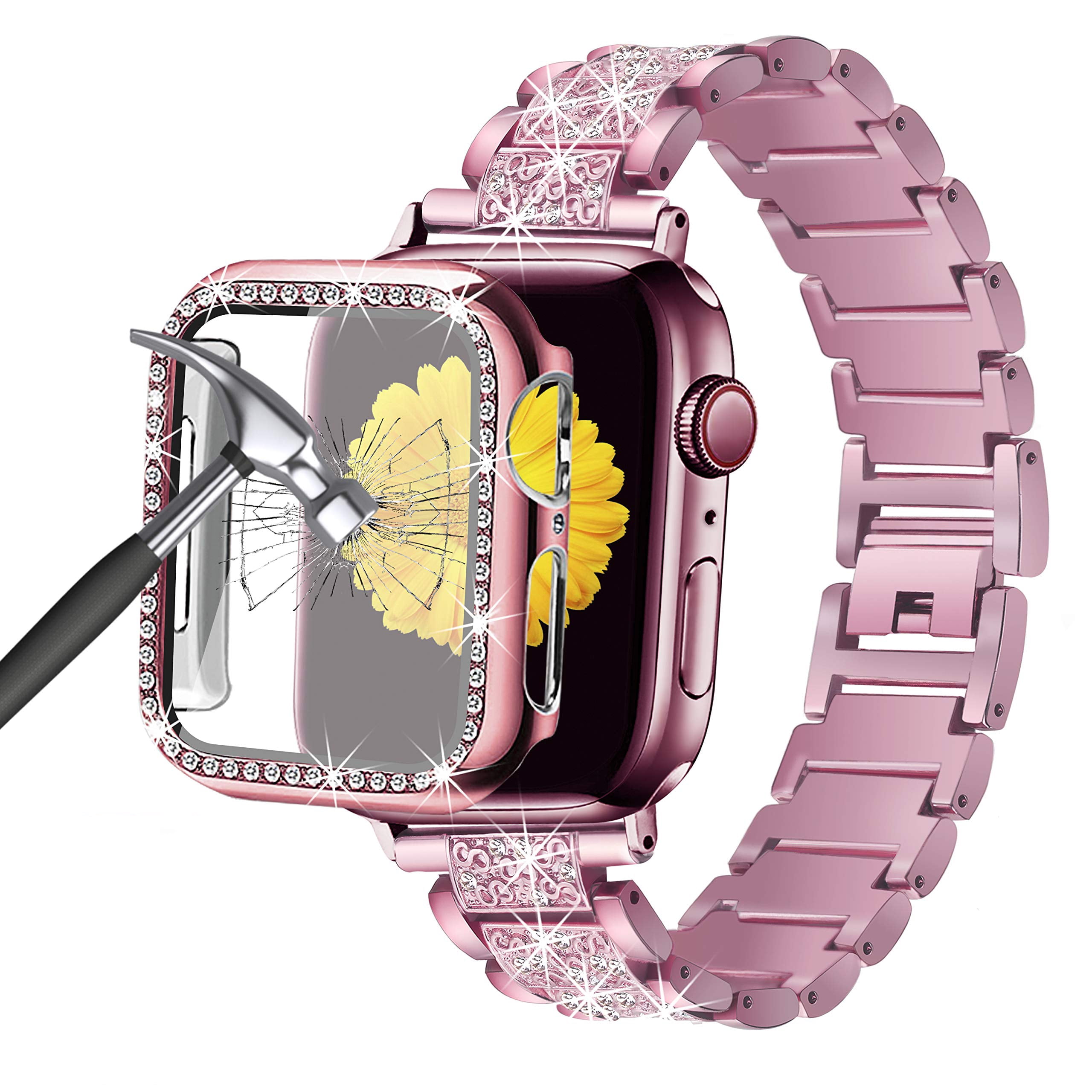 Antank Watch Strap for Apple Watch Series 4 5 6 SESE Women Bling ...