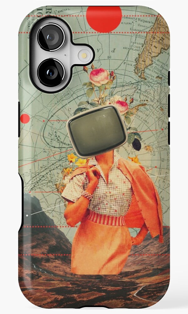 Antarctic Broadcast Retro Collage Phone Case for iPhone 17 16 15 14 13 ...