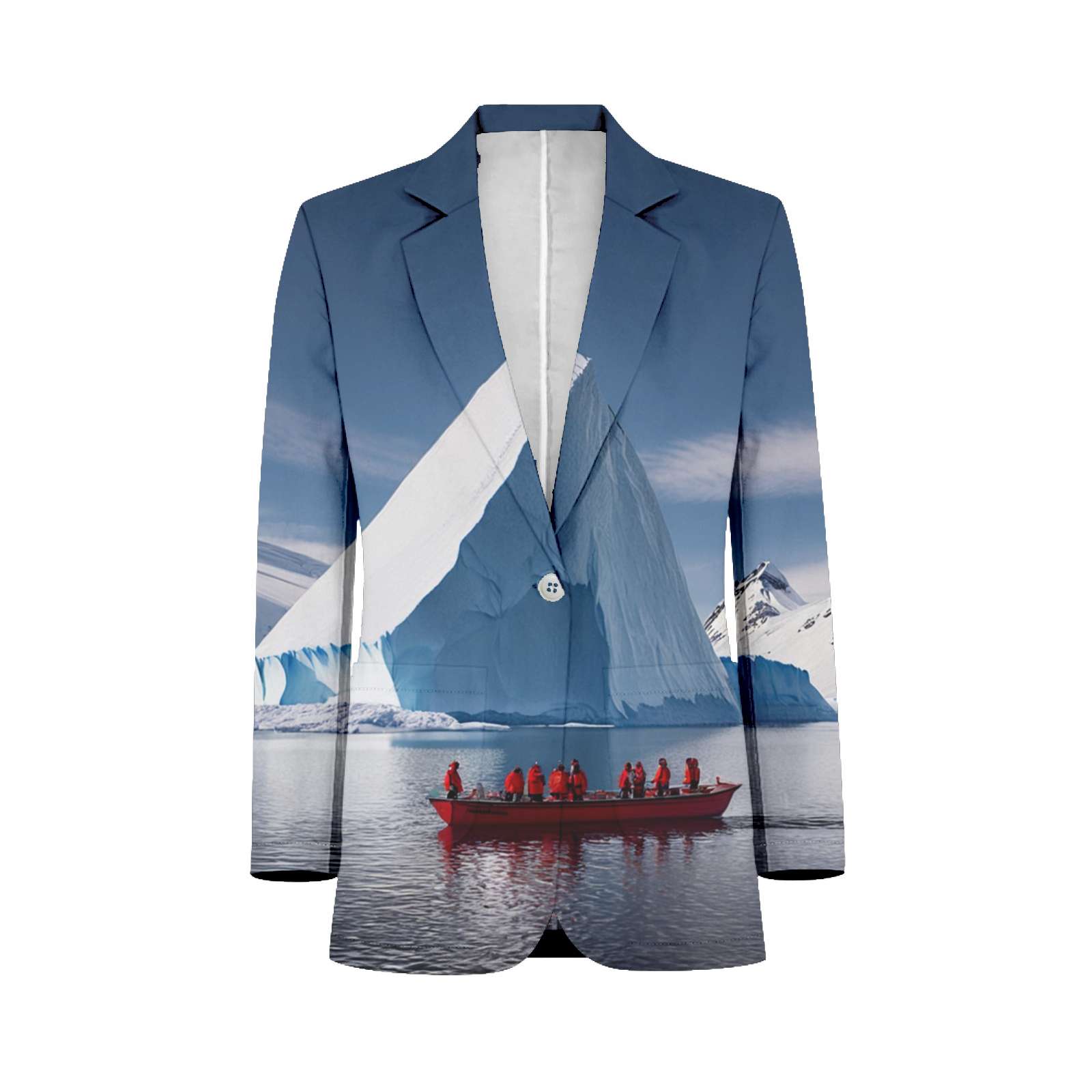 Antarctic Iceberg Adventure Mens Suits Shawl Collar Slim Fit Suit Mens ...