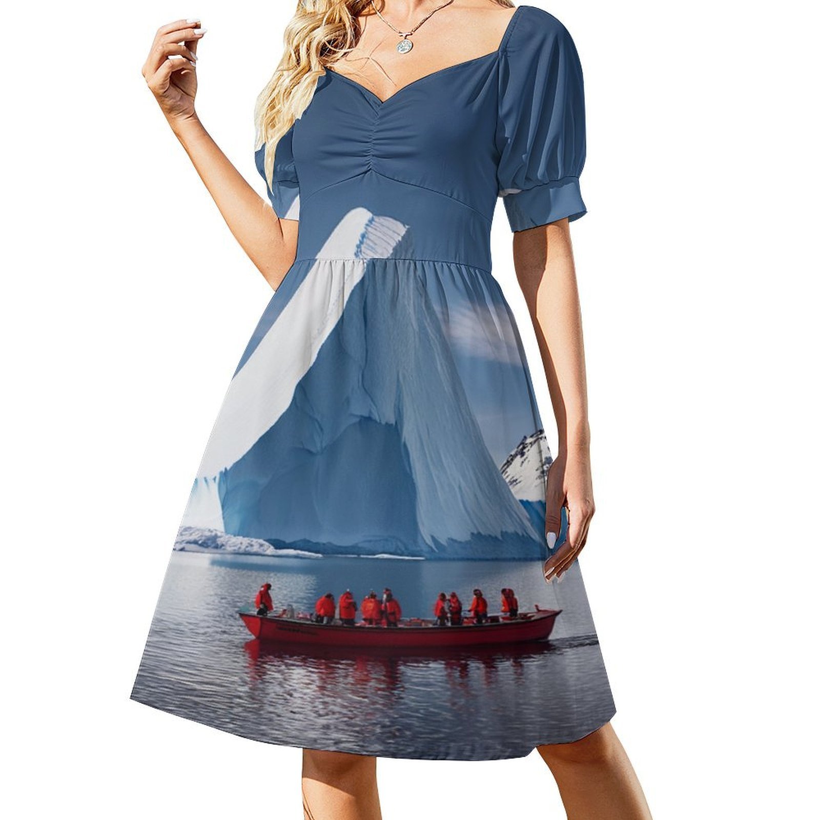 Antarctic Iceberg Adventure Short Sleeve Dress Clothes Women's Summer ...